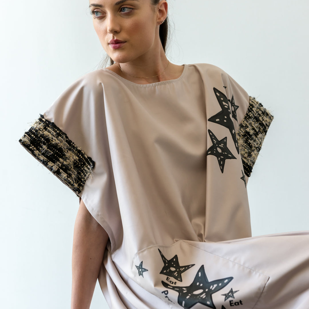 Square Blue Kaftan